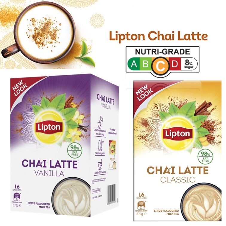 Lipton Instant Latte Sachets Chai Tea Latte / Classic 16 pack 370g -NEW ...
