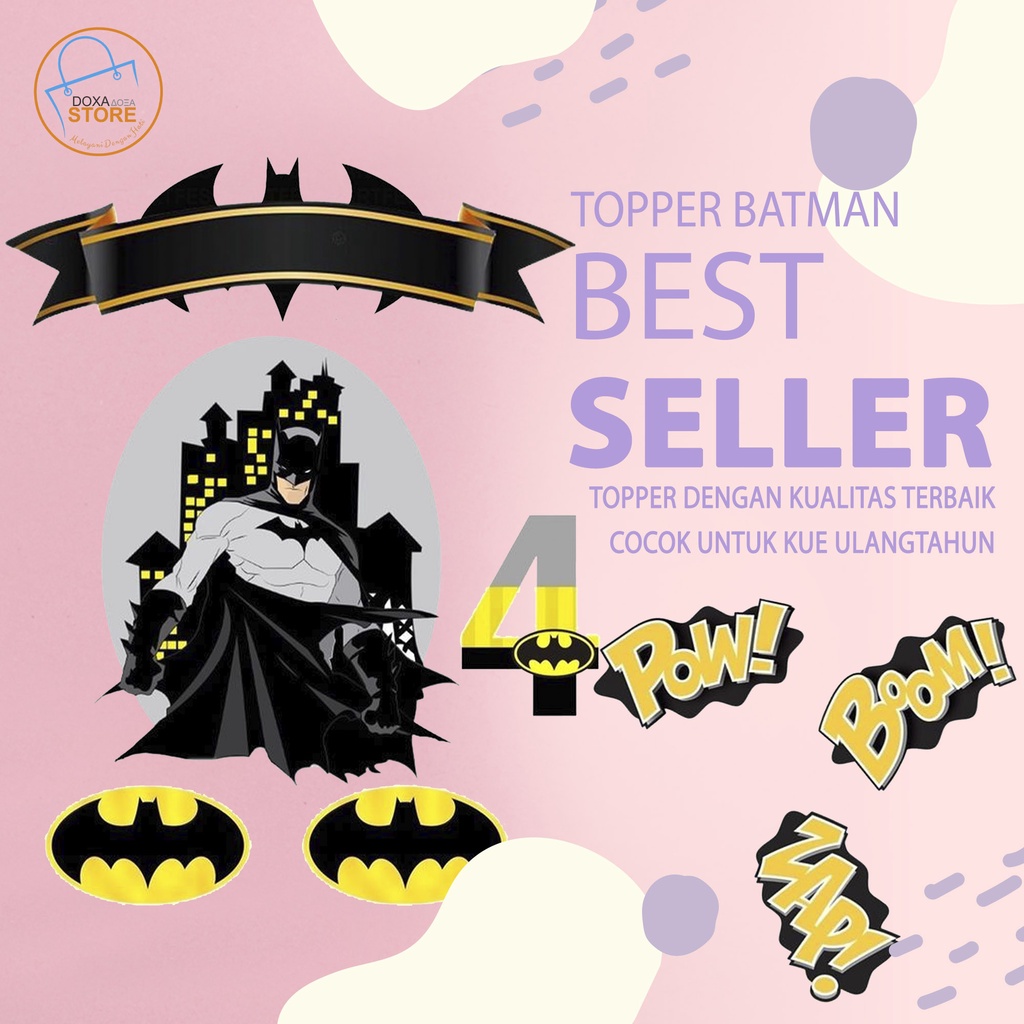 Cake Topper Happy Birthday Costume BATMAN 13th | Shopee Singapore