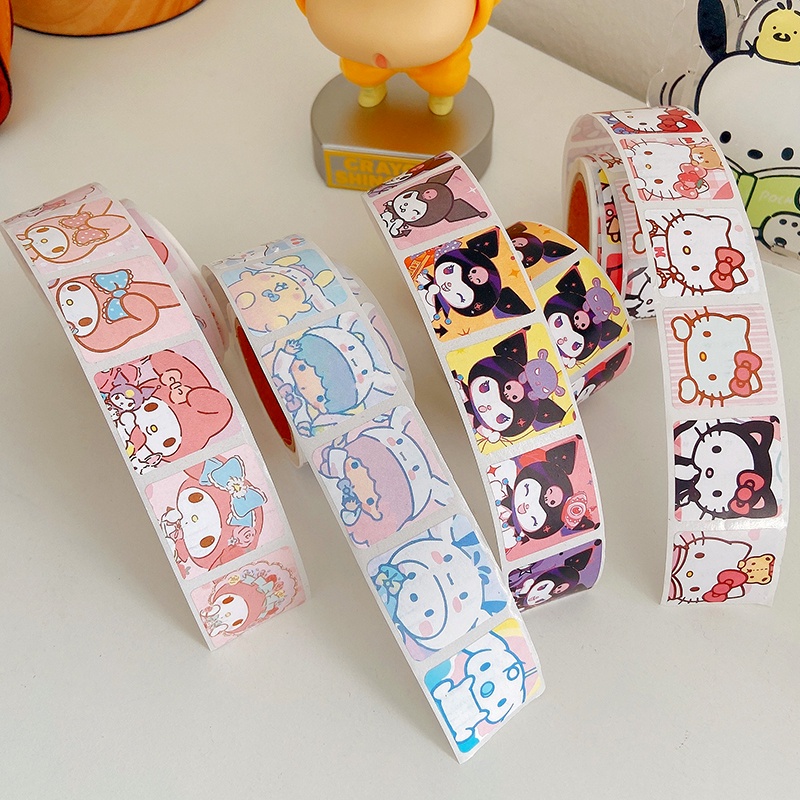 200pcs/roll Sanrio Sealing Sticker Tapes Cute Label Stickers Gift ...