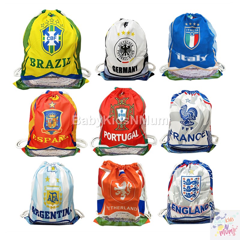 Multipurpose Sport Drawstring Bag Football National Team World Cup ...