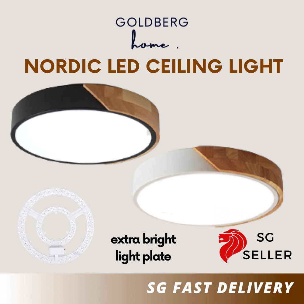 Tami Nordic Extra Bright 36W / 40cm 50cm LED Ceiling Light - Black ...