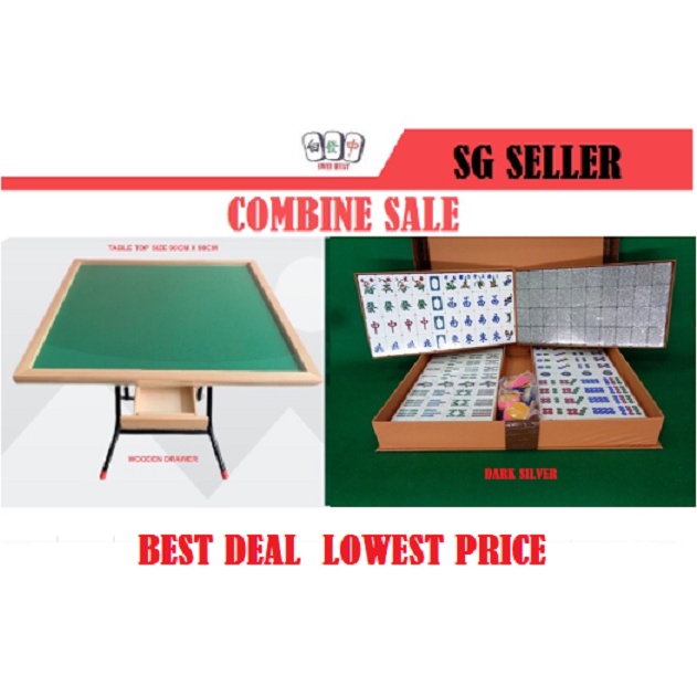 High Quality Wooden Mahjong Table & A1 Size 37mm Dark Silver Crystal ...