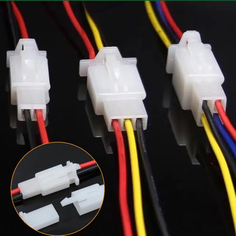 New 3Paris 2.8mm Auto Wire Quick Connector 1 / 2 / 3 / 4 Pin Car ...