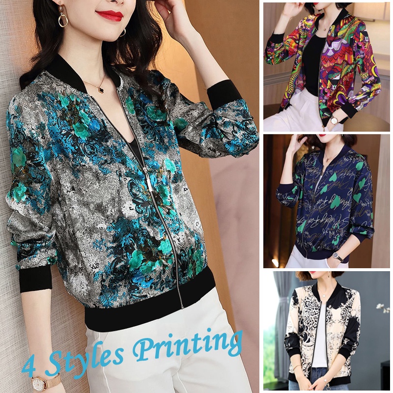 Design Sense Random Print Jackets For Women Fashion Sunscreen Thin ...
