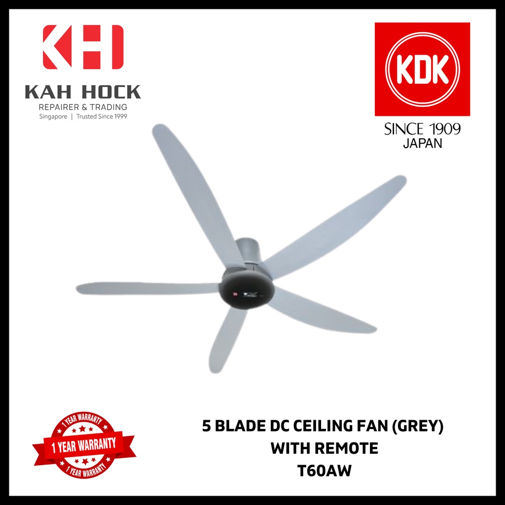KDK T60AW DC MOTOR CEILING FAN - 1 YEAR MANUFACTURER WARRANTY | Shopee ...