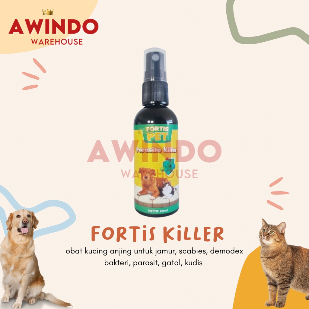 FORTIS KILLER - Cat Dog Medicine Anti Fungus Scabies Itching Scabies ...