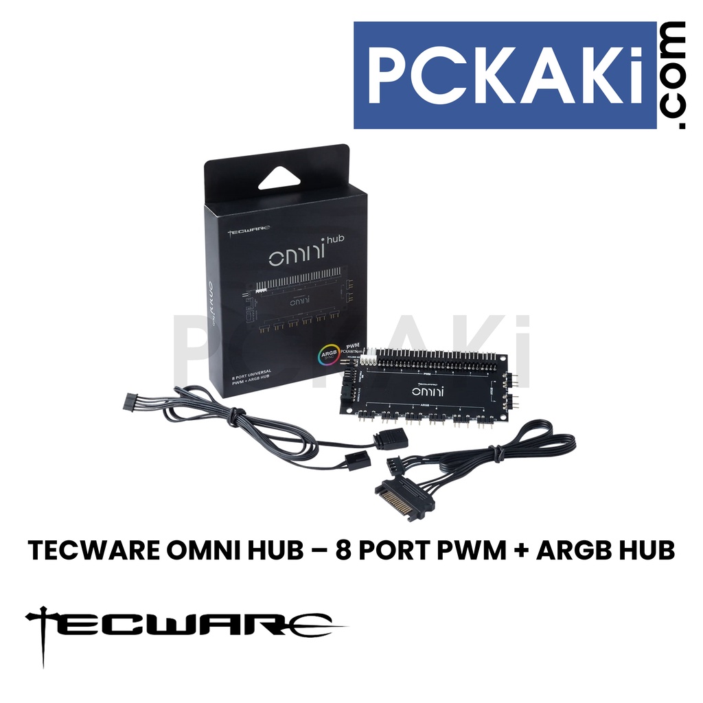 TECWARE OMNI HUB - 8 PORT PWM + ARGB HUB | SATA POWERED ARGB & PWM SYNC ...