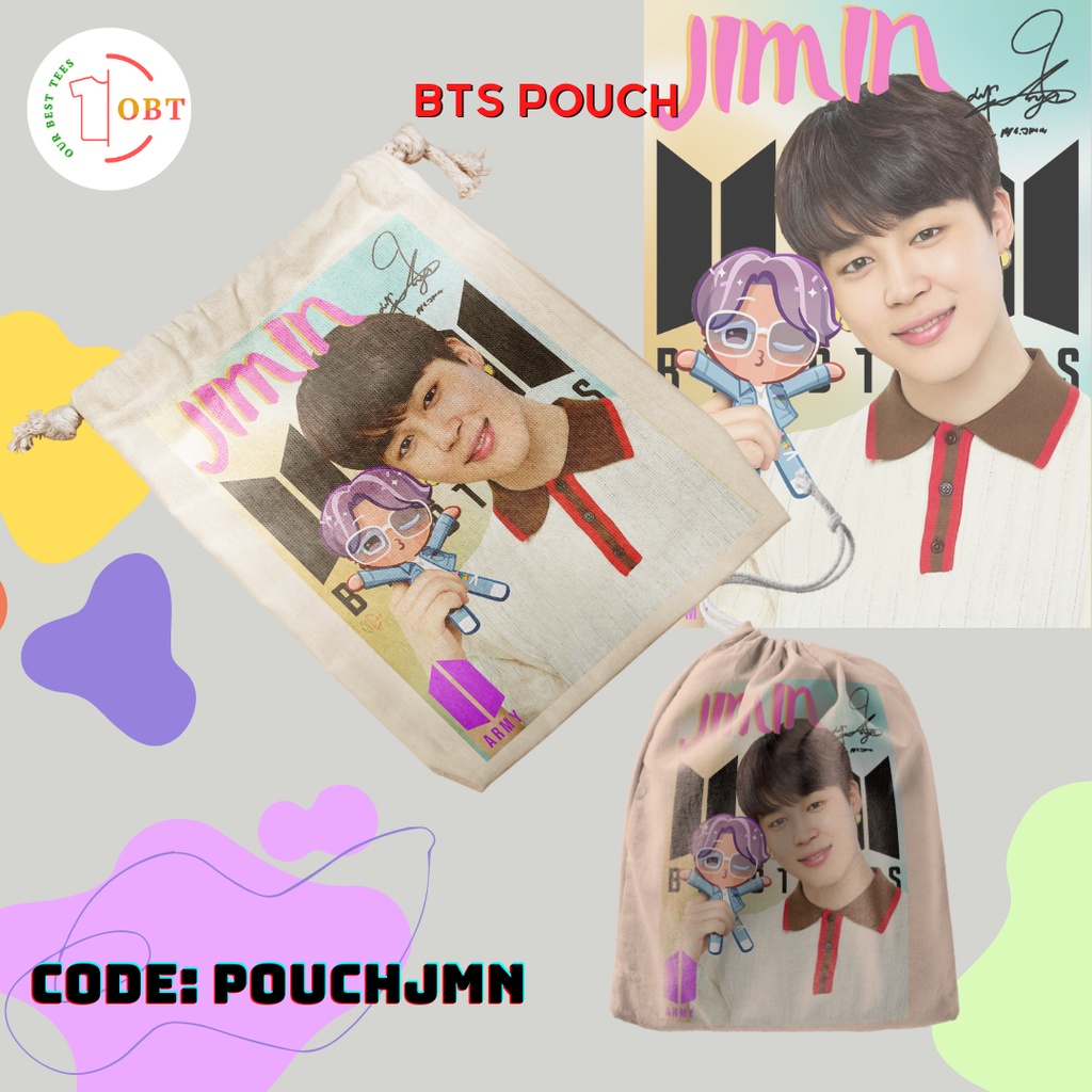 BTS POUCH BAG (STRING BAG) | Shopee Singapore