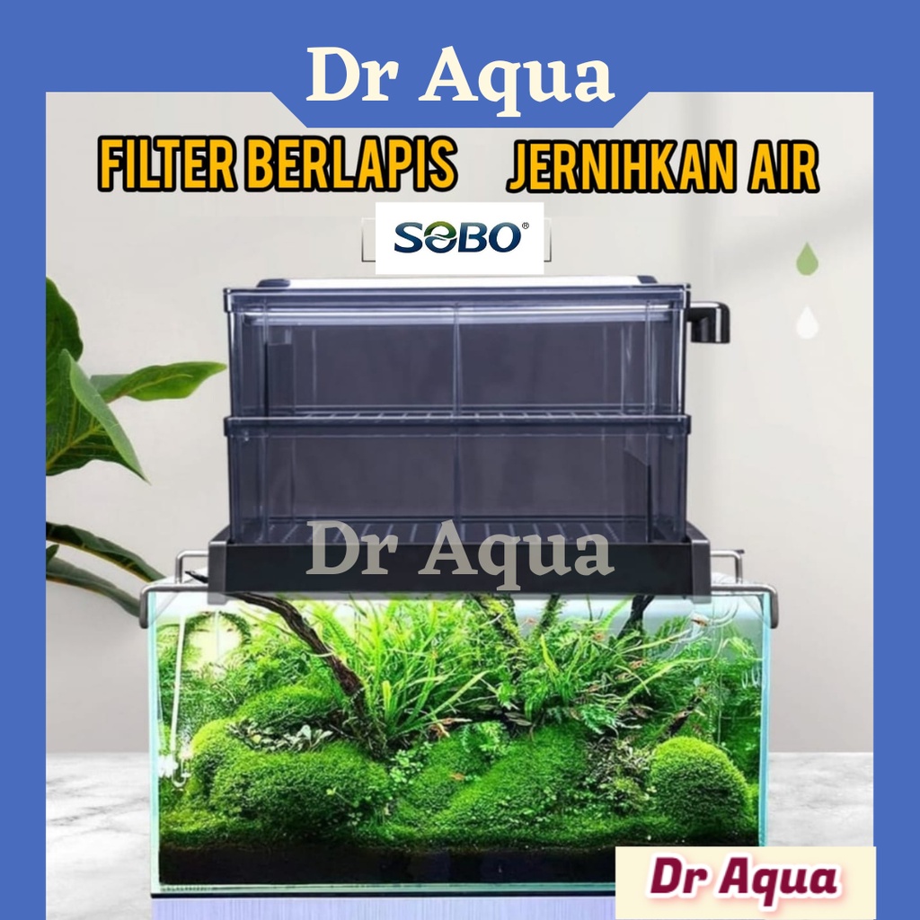 Sobo Aquarium Top Filter Box Drip Box Trickle Box 雨淋式滴流盒 Double Layers ...