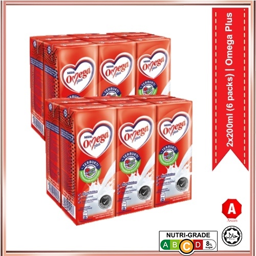 NESTLE OMEGA PLUS UHT ORIGINAL / CHOCOLATE 6 X 200 ML | Shopee Singapore