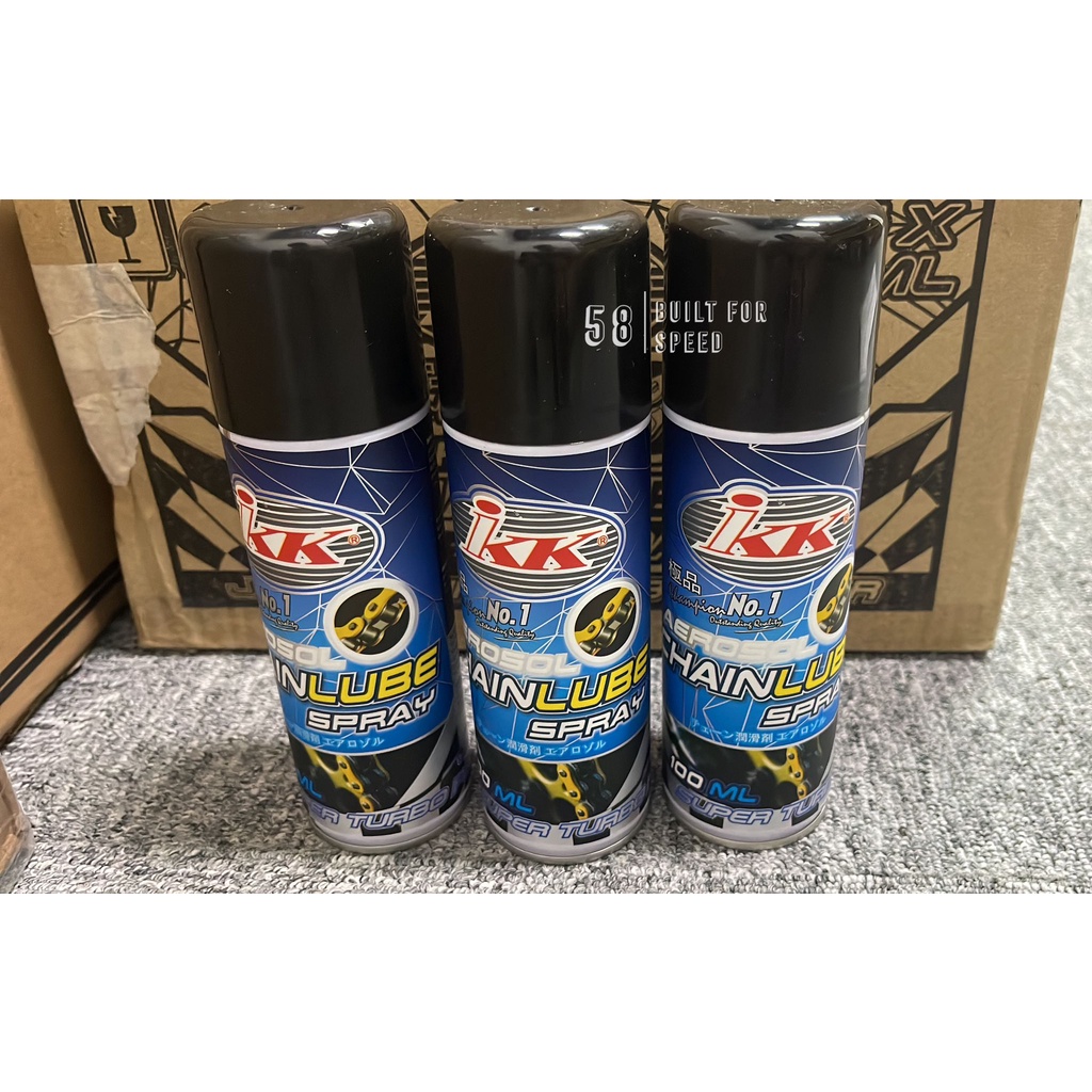 IKK RACING SPRAY CHAIN LUBE [ 100ML ] ORING CHAIN HEAVY DUTY CHAIN CAN ...