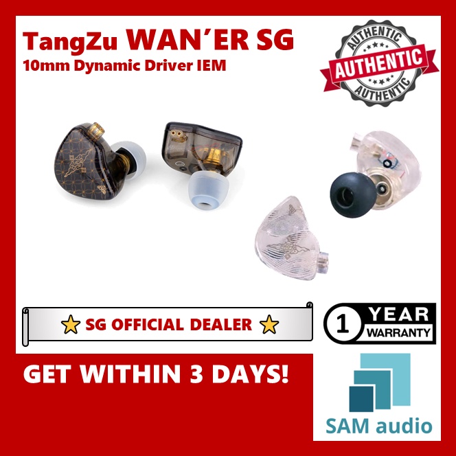 [🎶SG] TANGZU WAN'ER S.G (WANER WAN ER) 10MM DYNAMIC DRIVER IEM | Shopee ...