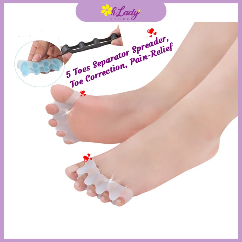 Five Toes Separator Spreader Bunion Corrector Foot Care Hallux Valgus tool kid size 1 Pair (009 ...