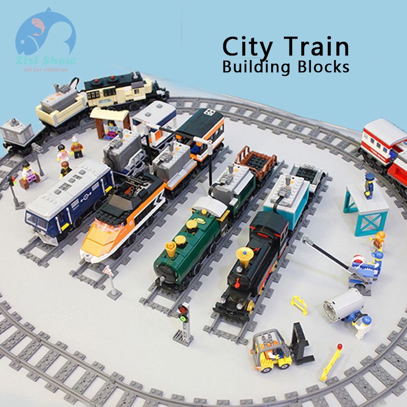 Creative Electric Train Building Blocks Power Set City Rails Model ...