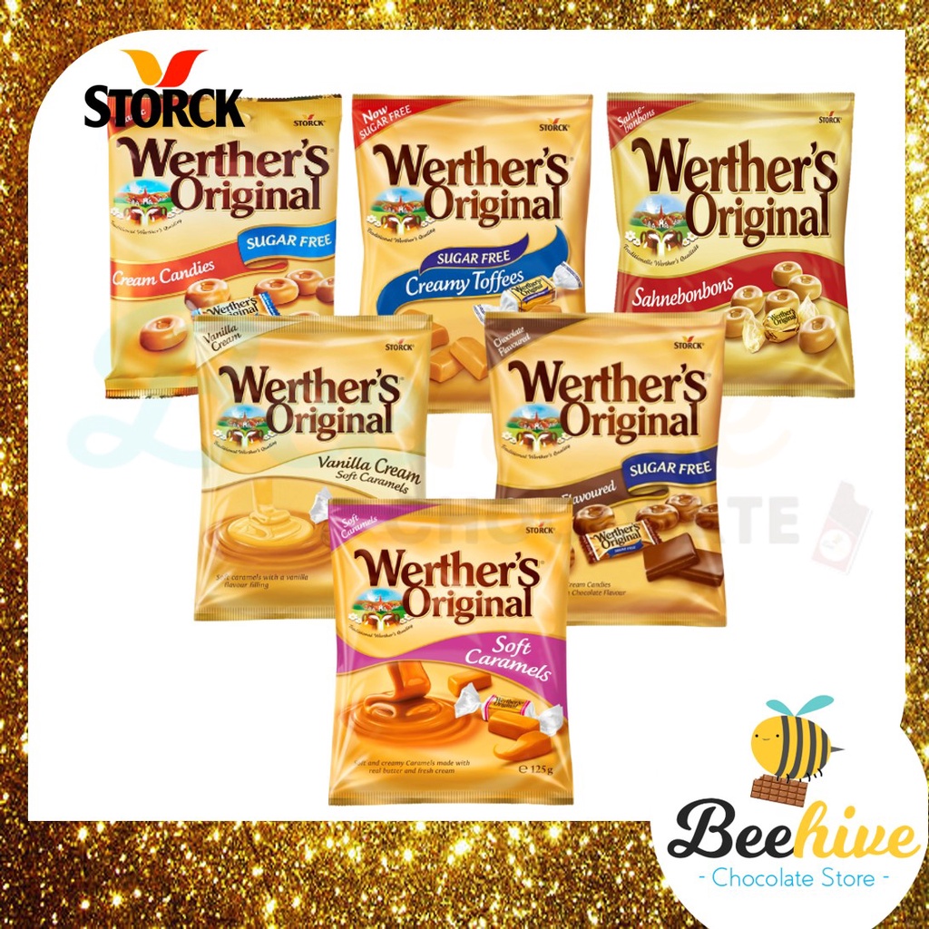 Storck Werthers Classic Cream Chewy Toffee Sugar Free Candy 70g / 180g ...