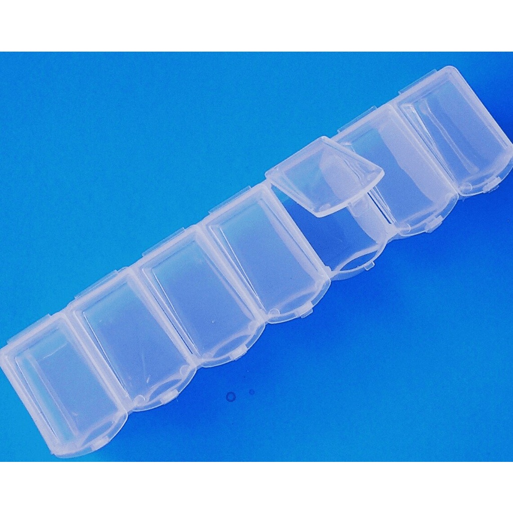 Plastic Storage Case 7 slots personal organizer Jewelry storage box ...