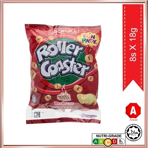 JACK 'N JILL ROLLER COASTER BARBECUE POTATO RINGS 8 PACKS FREE 18G ...