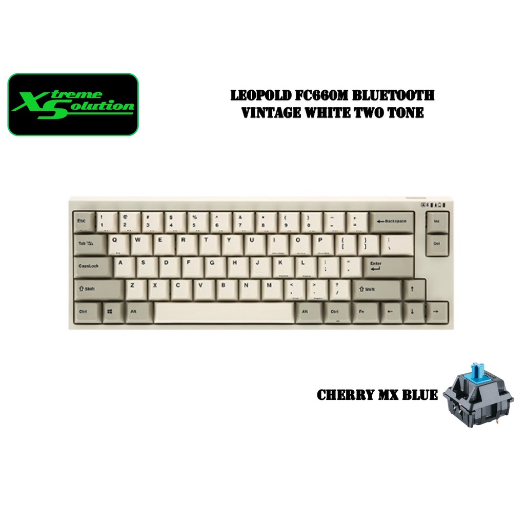 Leopold FC660M BT Vintage White Two-Tone Bluetooth Compact Mechanical ...