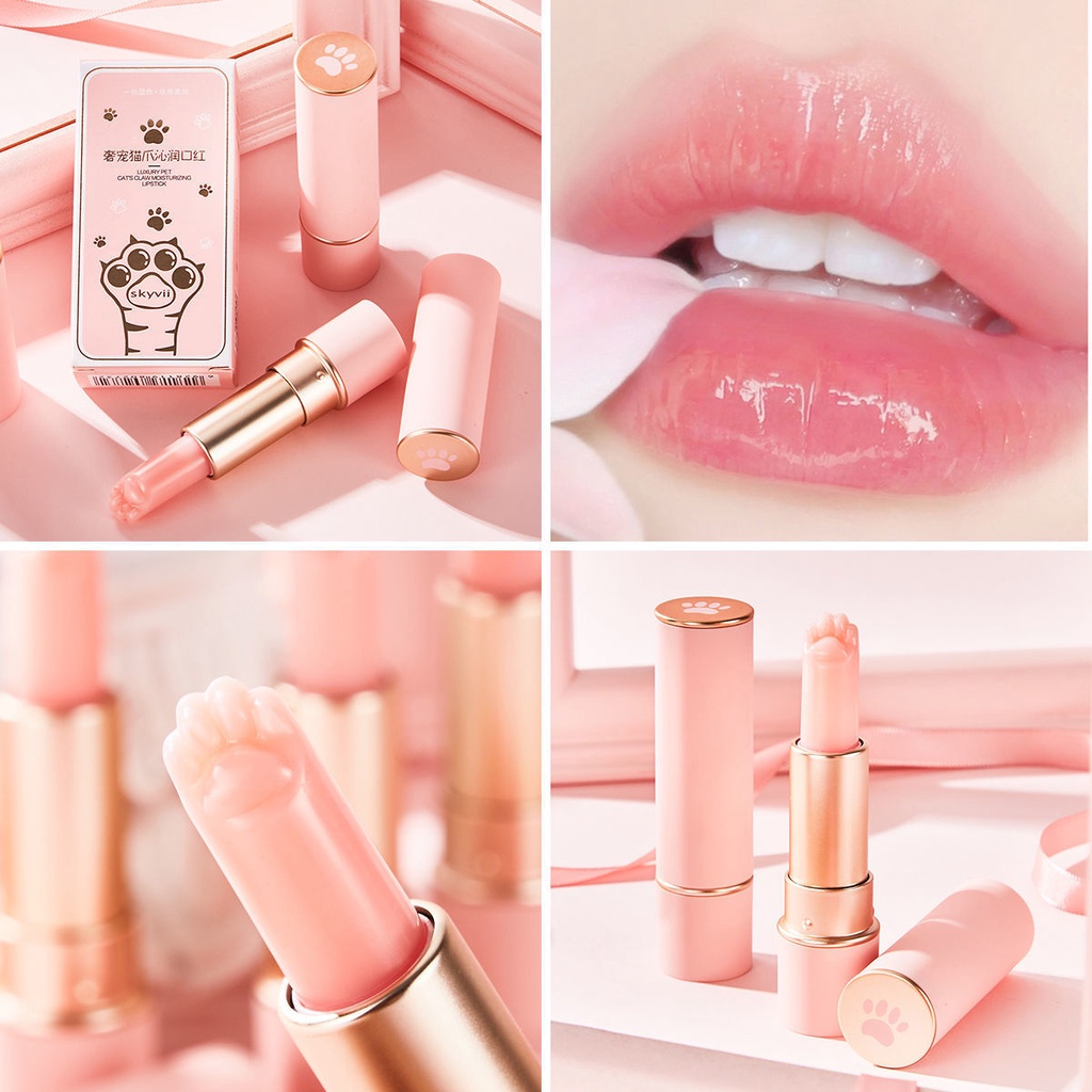 Cat's Claw Pink Temperature Color-changing Sensing Lip Balm ...