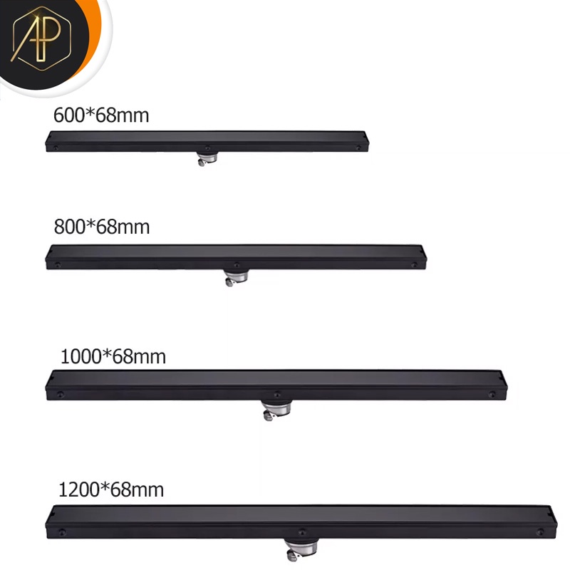 [SG SHOP] Floor drain High quality Shower Stainless Steel black Linear ...
