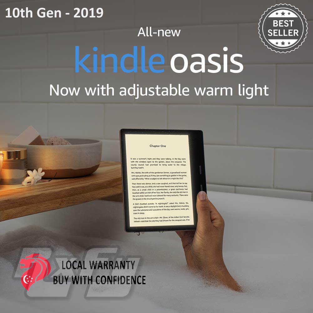 *Latest* 8GB Kindle Oasis 3 10th Gen - w. adjustable warm light reader ...