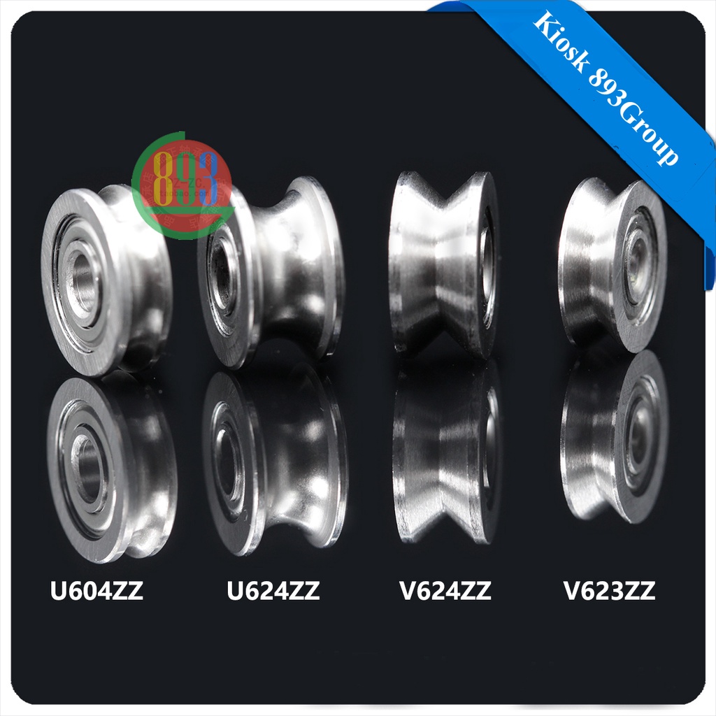 3mm, 4mm shaft U-V bearing for pully groove bearing door guide wheel ...