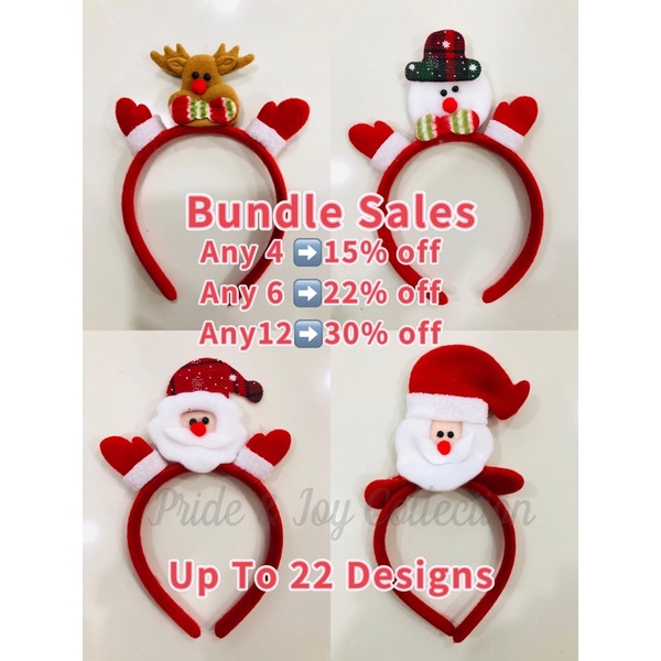[SG Seller] Bundle Sales Up to 30% Off 22 designs Christmas Headband ...