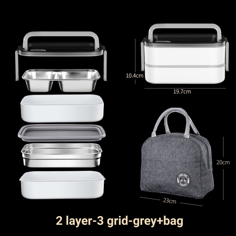 304 Stainless Steel Lunch Box Insulation Bento Box Student Workers ...