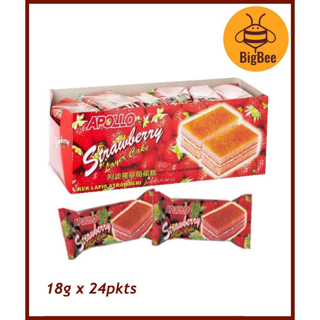 Apollo Layer Cake - 18g x 24pkts Original / Pandan / Chocolate / Cocoa ...