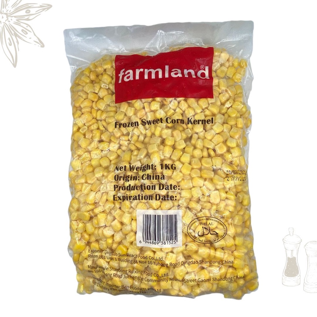 [PUNCHED FOODS] Farmland Frozen Sweet Corn Kernels 1KG (Halal) | Shopee ...