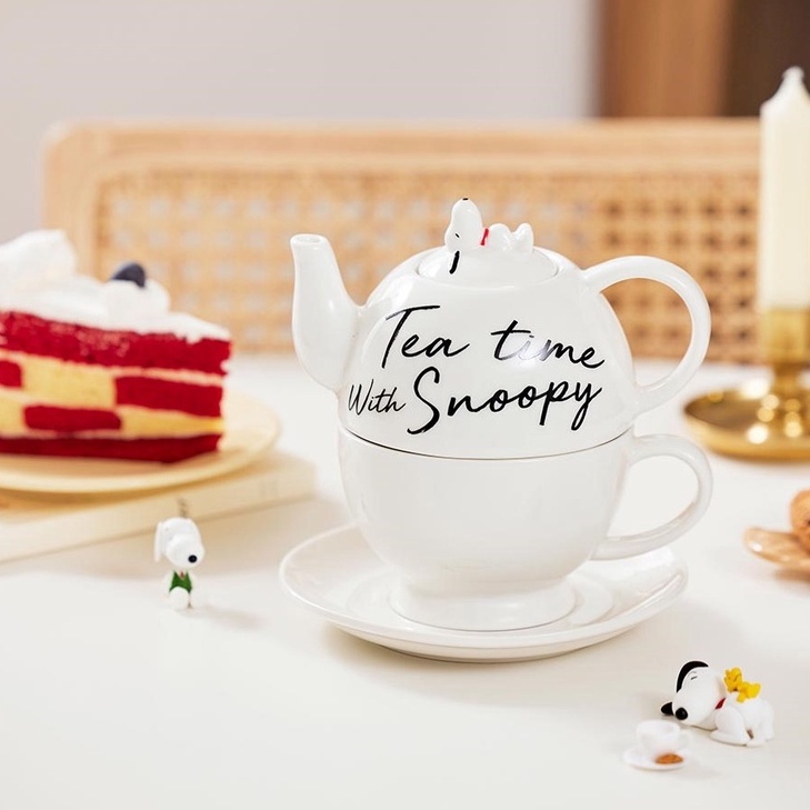 Peanuts Snoopy Stackable Teapot Set | Shopee Singapore