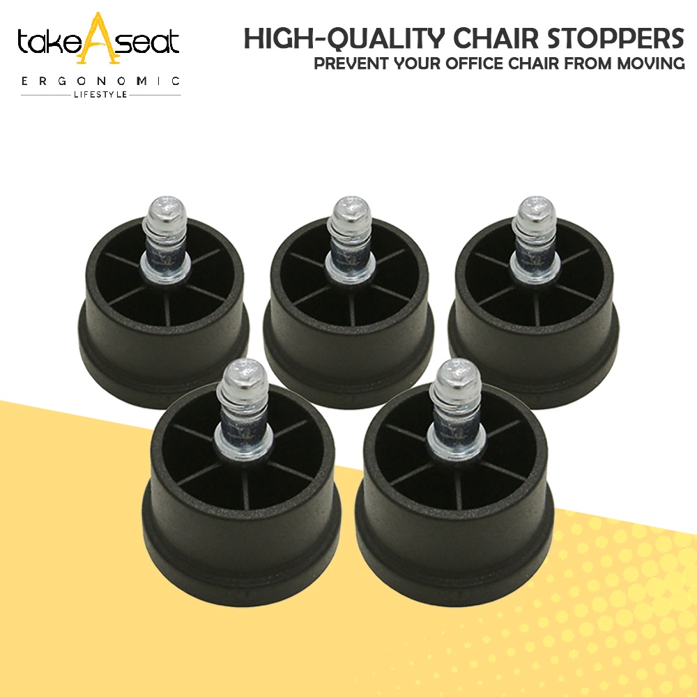 Office Chair Stoppers Set ★ Replacement Wheels ★ Prevent Chair From ...