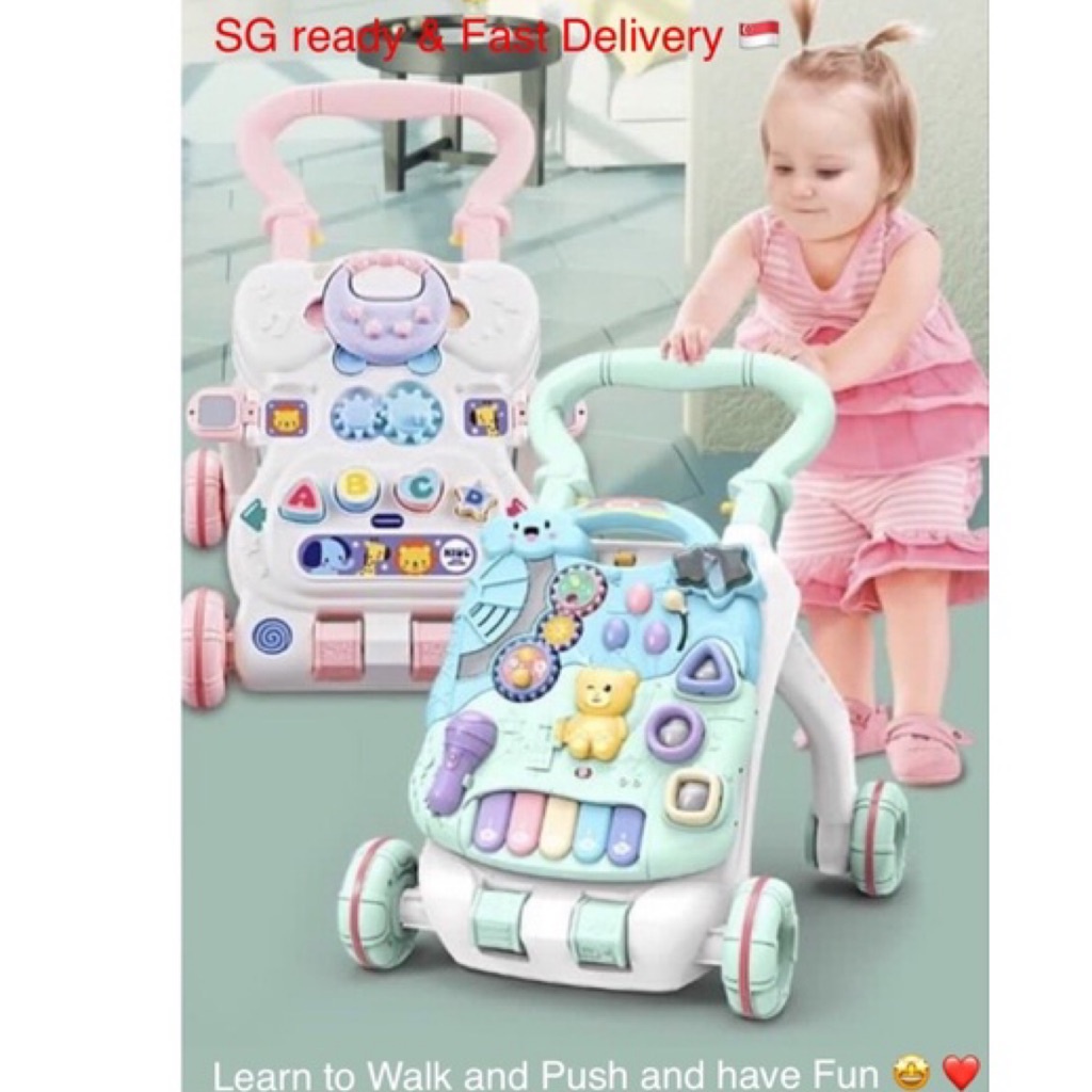 (SG Next Day Ship) Baby Push Walker / Push Trolley Walker with lots of ...