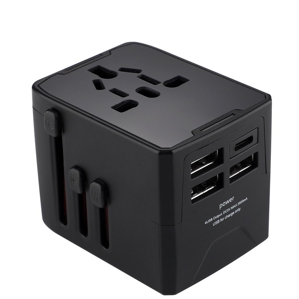 Universal Compact Travel Adapter Wall Plug with USB PD ports | Shopee ...