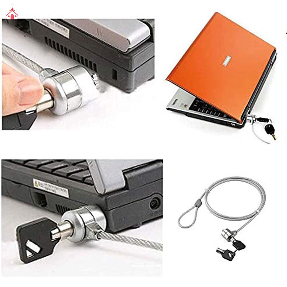New Laptop Security Lock Anti-Theft Keyed Cable Chain Lock For Notebook ...