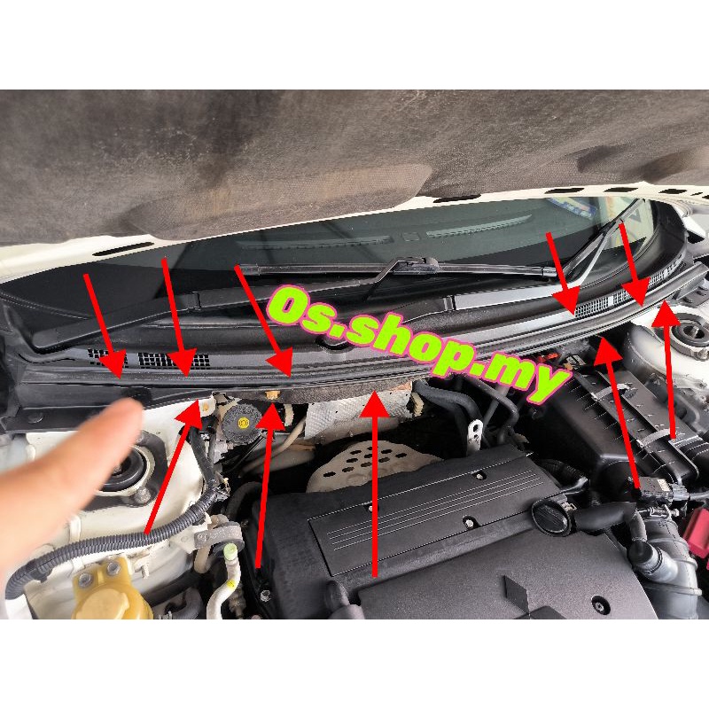 Proton inspira Mitsubishi lancer Wiper panel Rubber seal REAR ENGINE ...