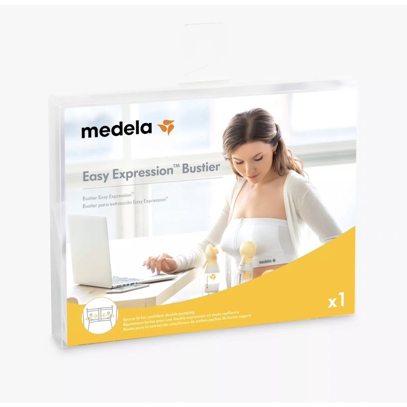 Medela Easy Expression Bustier pumping handsfree bra Black / White ...