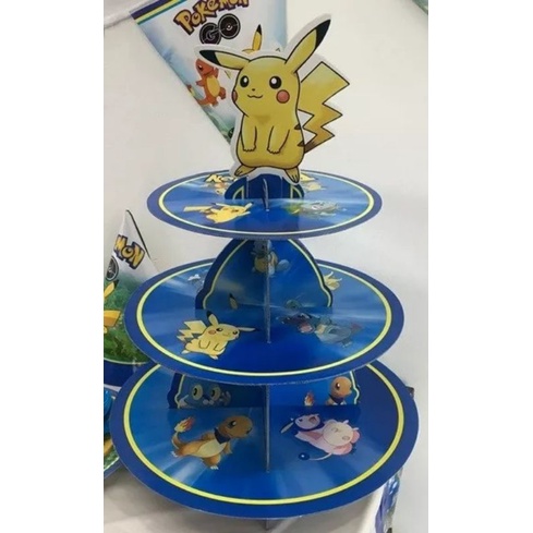 Pokemon Go Pikachu 3-Tier Cupcake Stand | Shopee Singapore