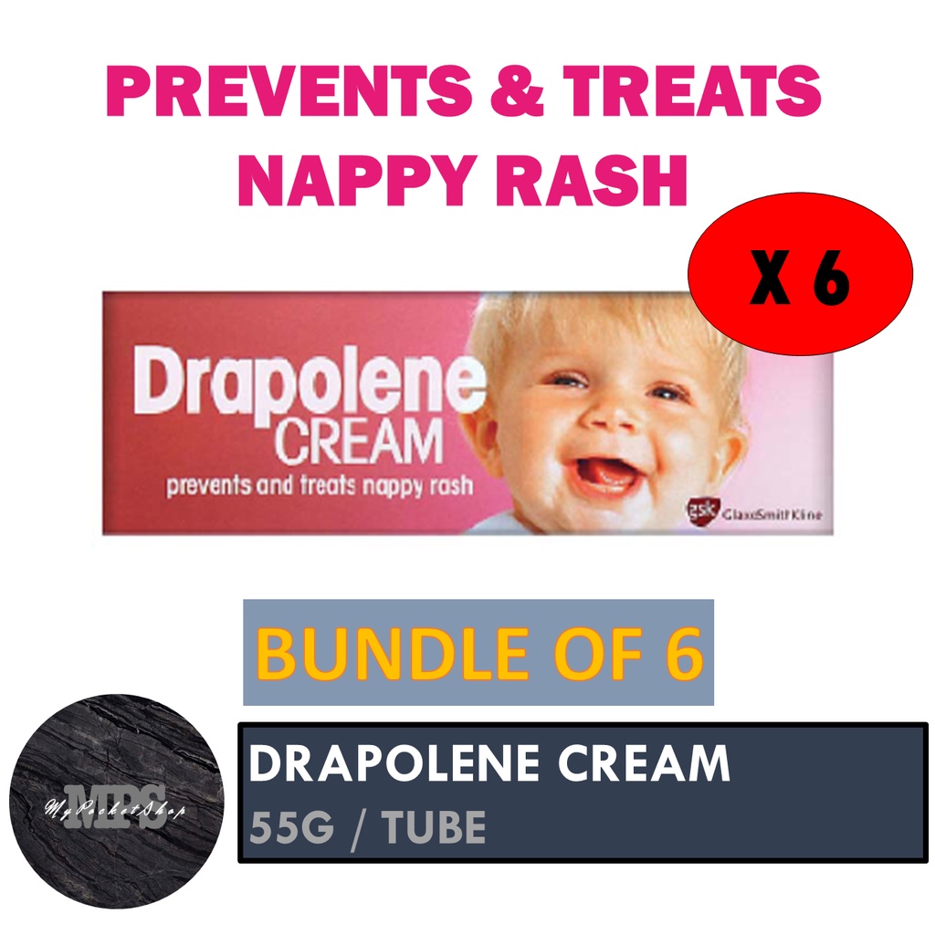 (BUNDLE OF 6) Drapolene Cream 55g (Nappy Rash) | Shopee Singapore