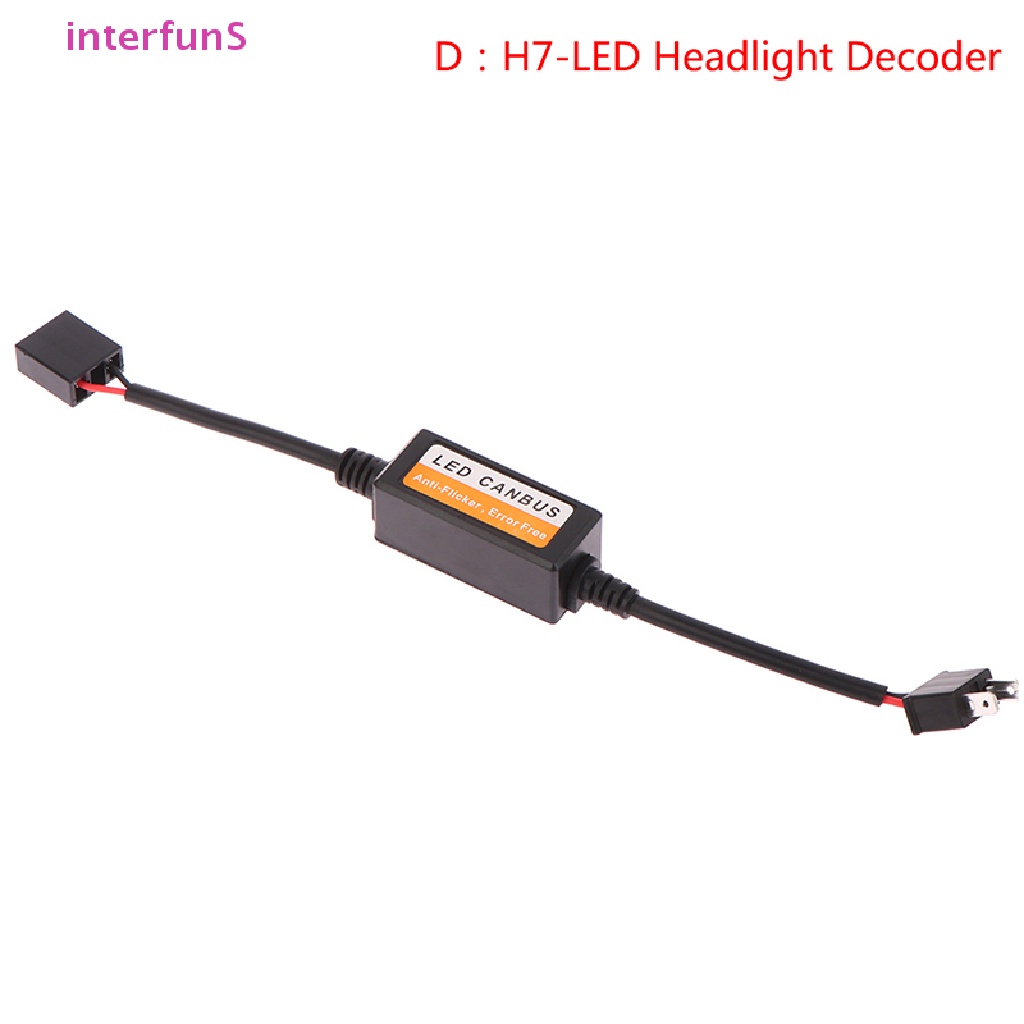 [interfuns] Led Canbus Decoder Car Headlights Error Free Resistor H1 H3