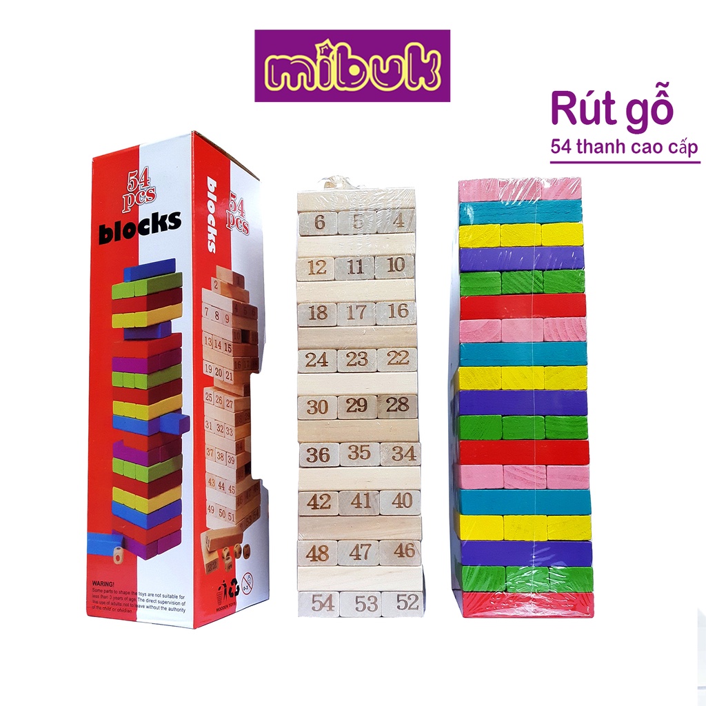Largest size premium wooden draw 54 color bars/numbered Red box ...