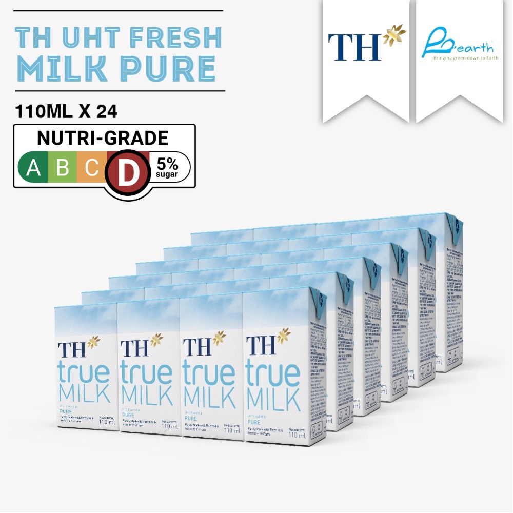 TH True Milk UHT Pure Fresh Milk 24 X 110ML | Shopee Singapore