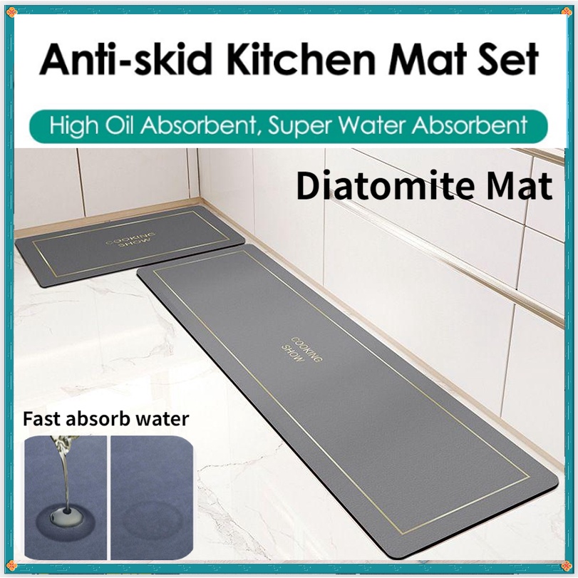 [SG Stock]Diatomite Mat Anti-slip Kitchen Mat Floor Toilet Mat Bath ...