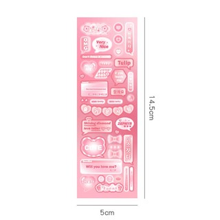 100 Sheets Various Cartoon Shiny Stickers Set Student Decorative DIY ...