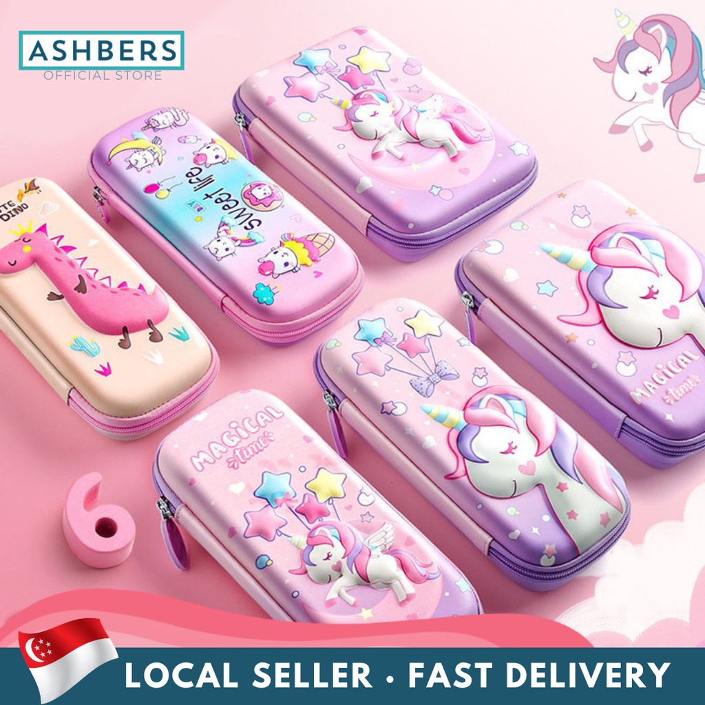 3D Eva Unicorn Pencil Case For Girl,3D EVA Large Capacity Cute Pencil ...