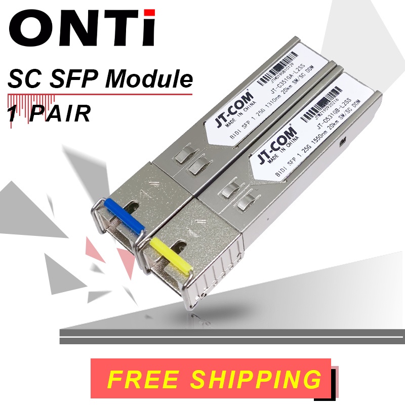 Onti SFP Module SC Connector Gigabit DDM BIDI mini gbic 1000Mbps Single ...
