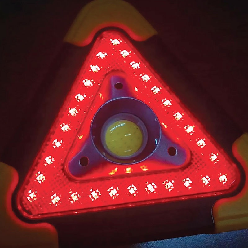 Rechargeable Triangle Warning Sign Solar LED Light Vehicle Breakdown ...