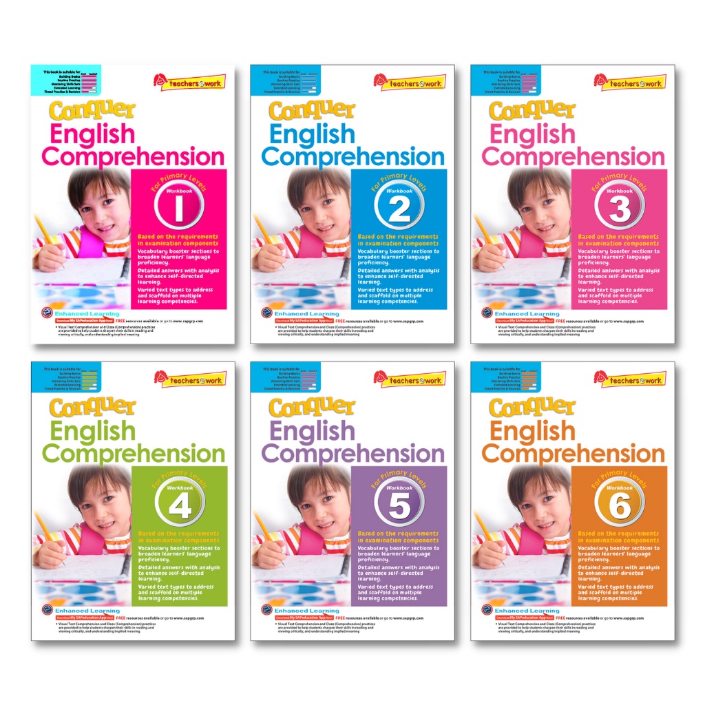 Conquer Comprehension For Primary Levels Workbook 1-6 | Skill-based ...