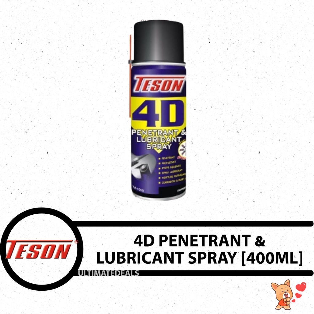 {Bundle Special}Teson 4D Penetrant & Lubricant Spray 400ml | Shopee ...