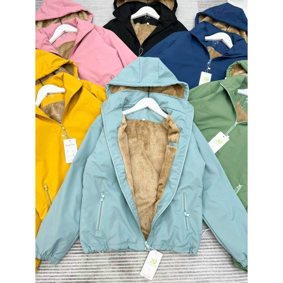 Women's windbreaker lined with high-quality waterproof fleece, silver ...